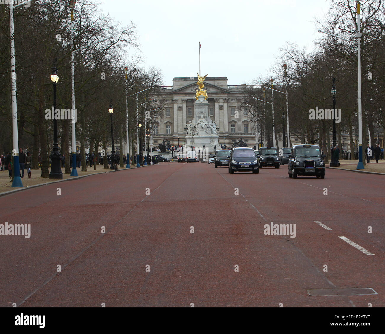 General views of The Mall in London, part of the main route of the ...