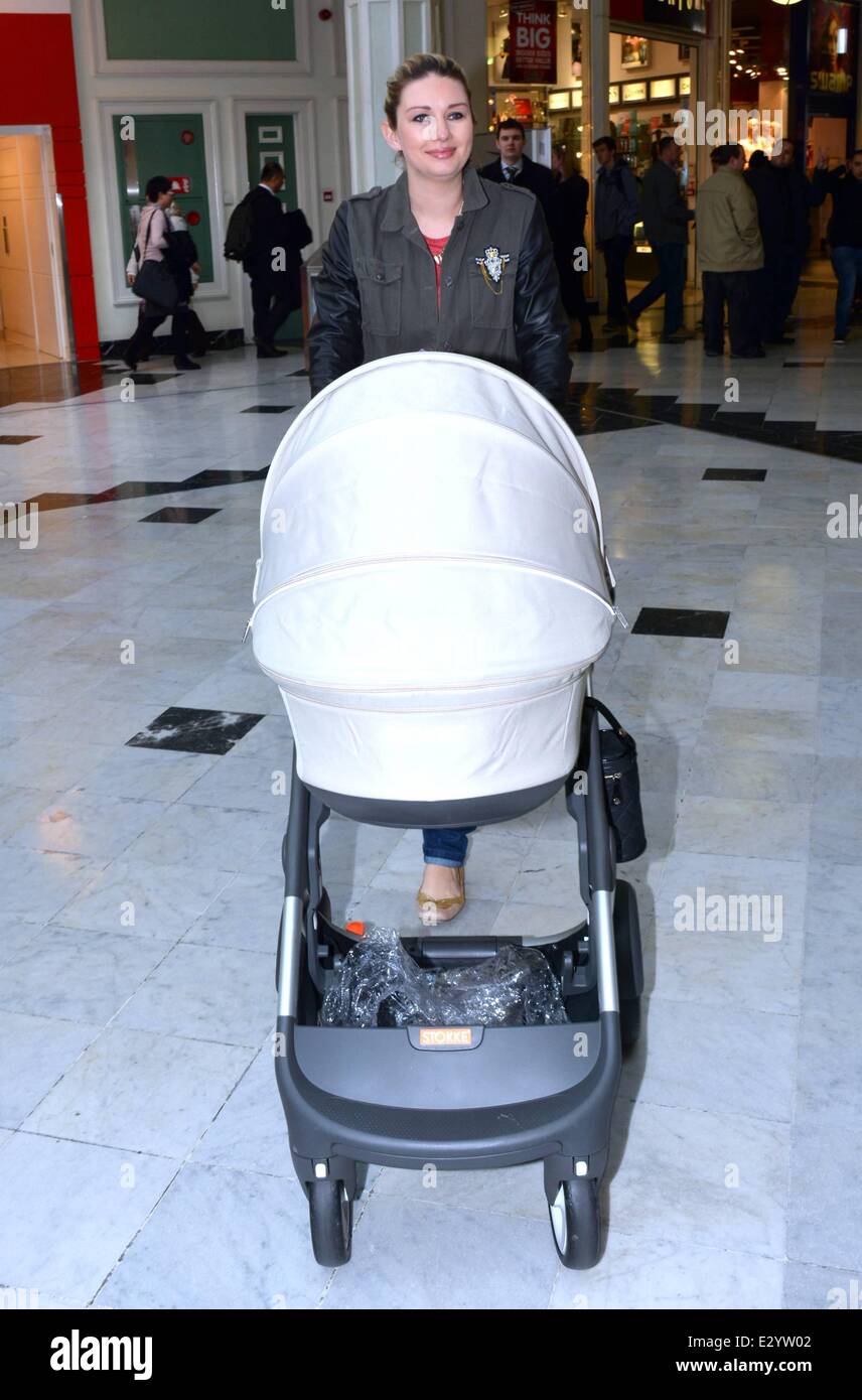 TV3 Presenter Anna Daly with her 3 week old baby Euan Ward at the ...