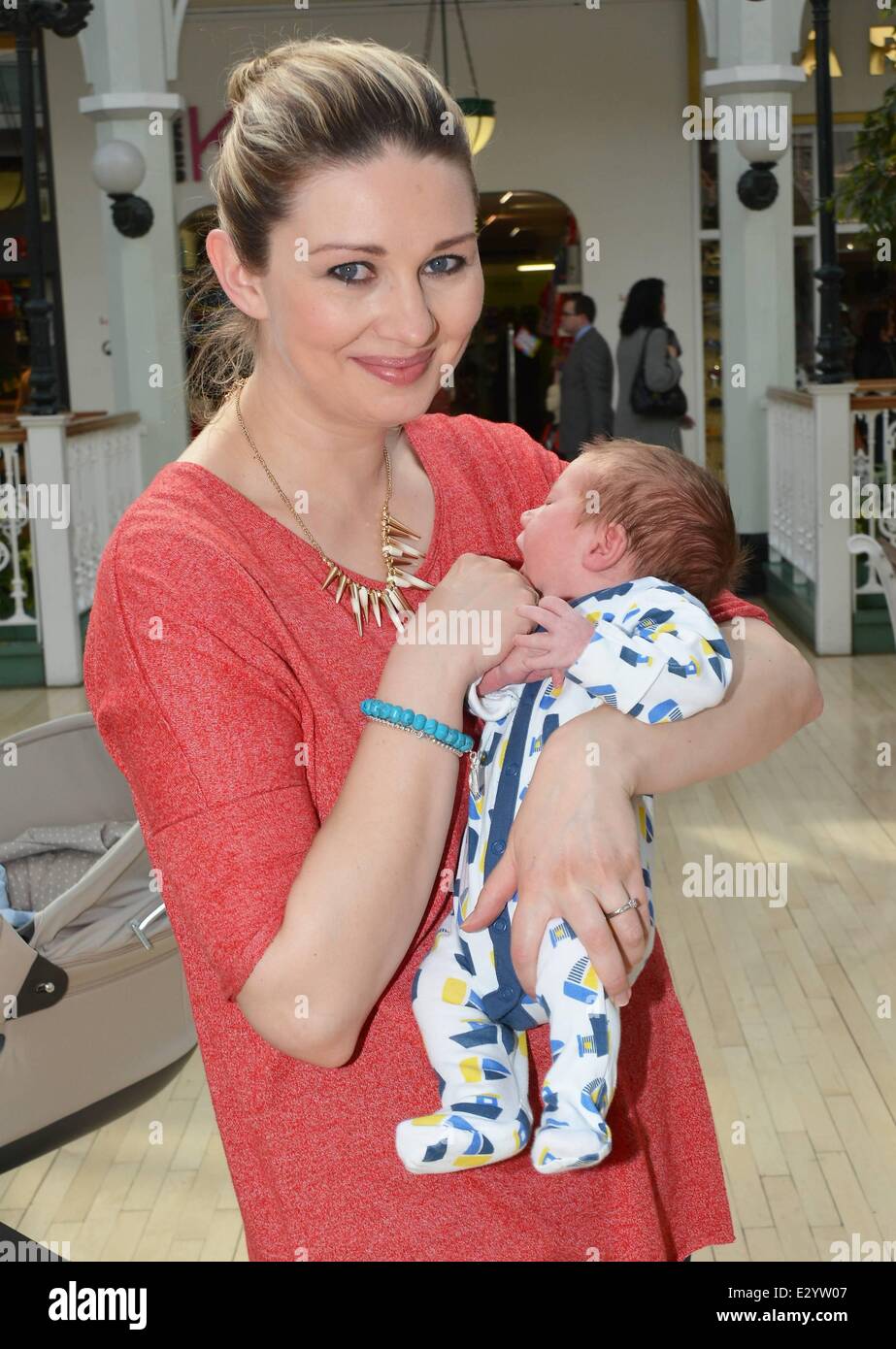 TV3 Presenter Anna Daly with her 3 week old baby Euan Ward at the ...