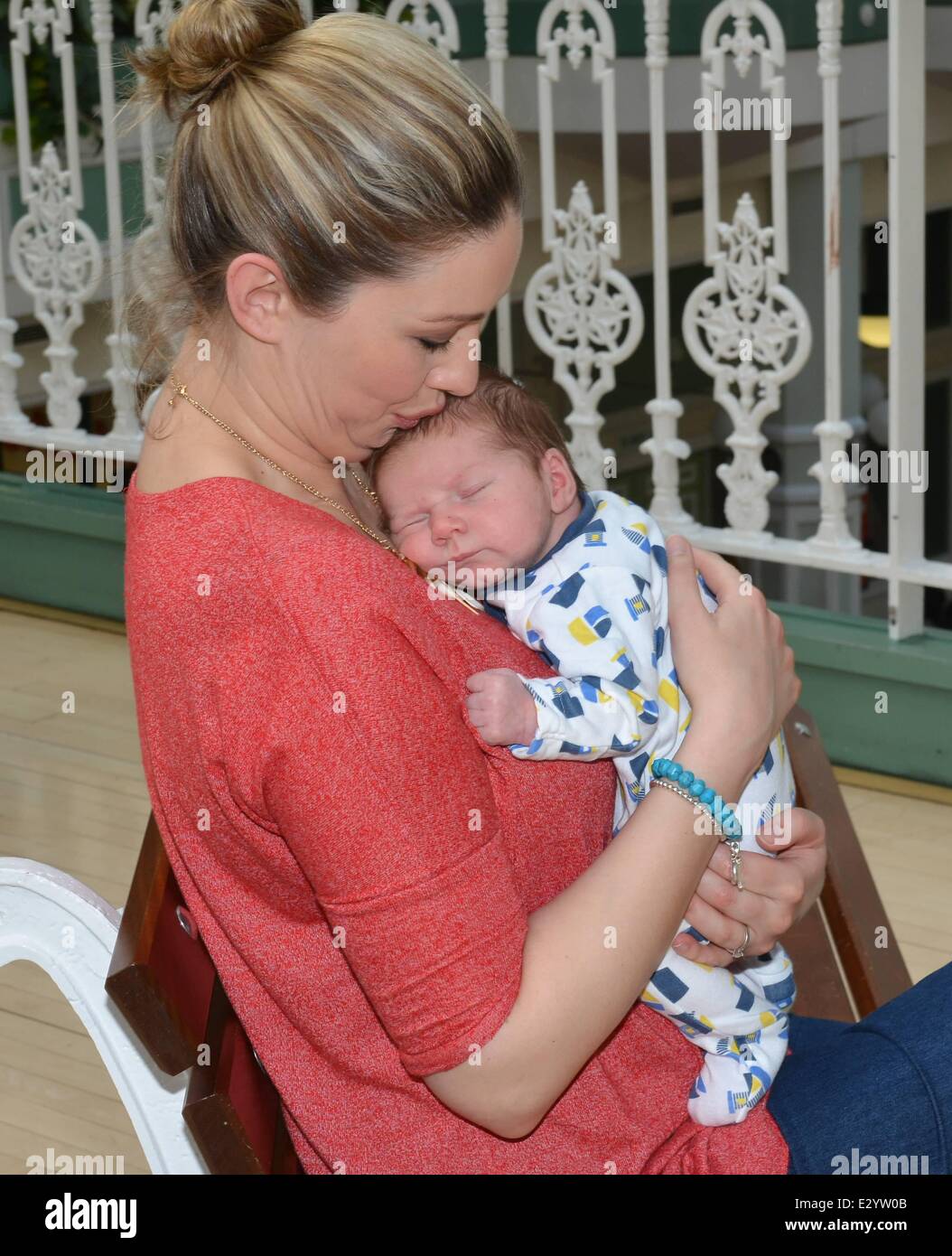 TV3 Presenter Anna Daly with her 3 week old baby Euan Ward at the ...