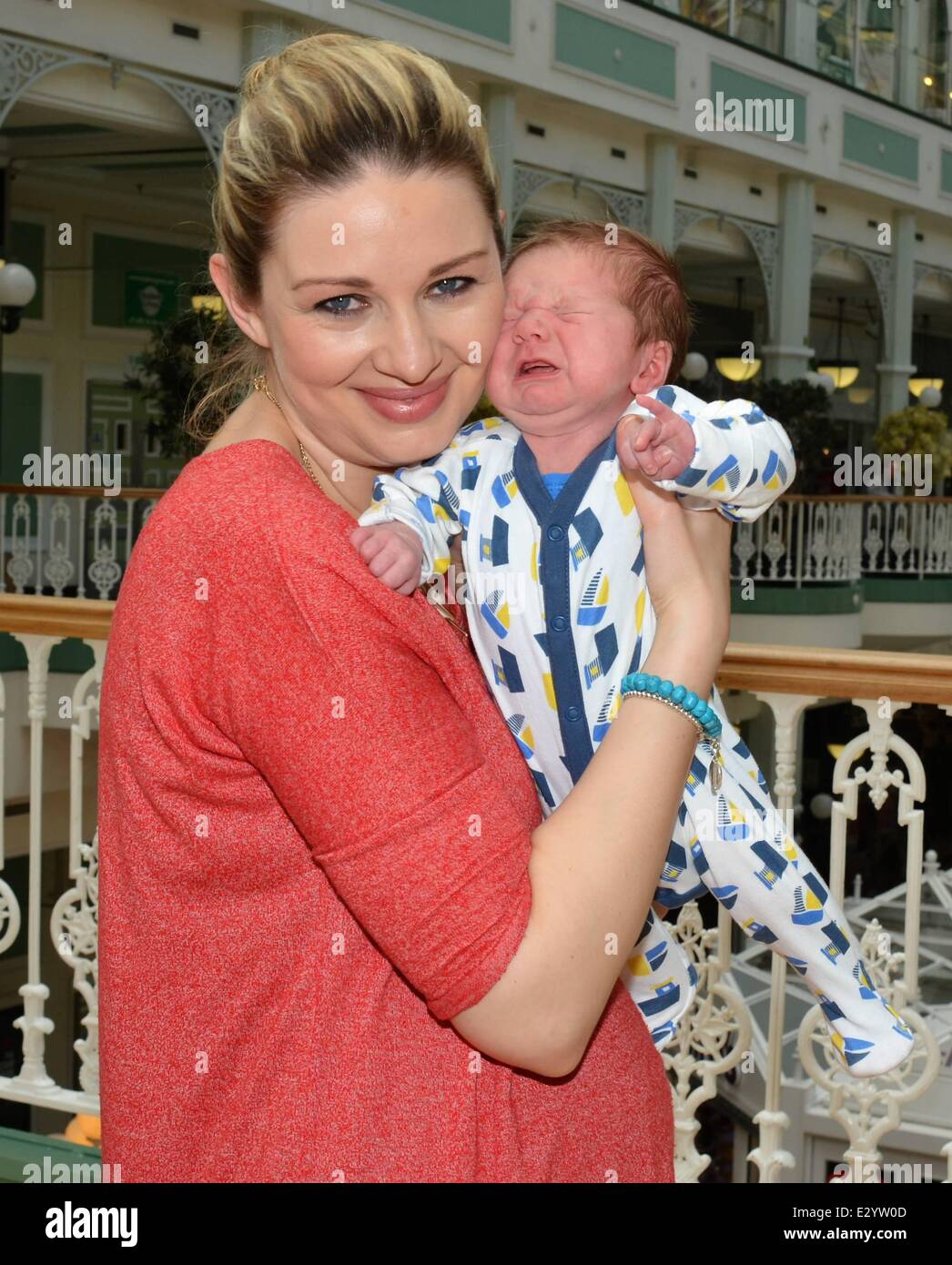 TV3 Presenter Anna Daly with her 3 week old baby Euan Ward at the ...