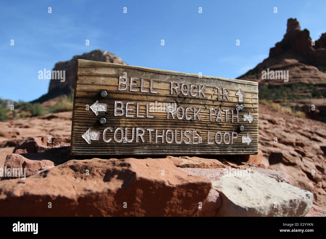Bell Rock Pathway trailmarker Stock Photo - Alamy