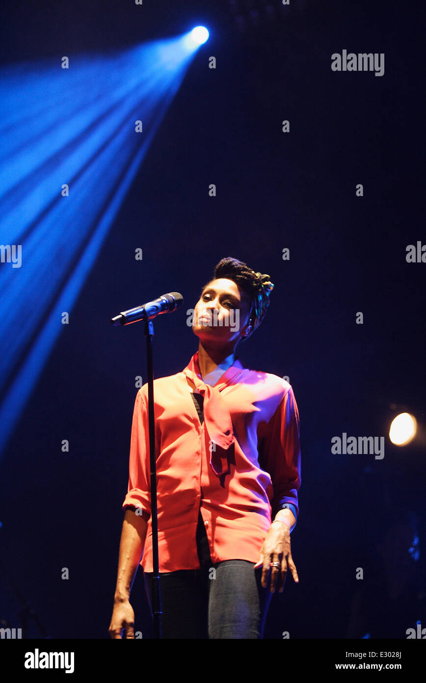 Imany performs live in concert at HSW hall during her tour of Poland ...