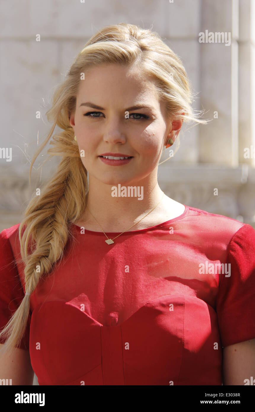 Jennifer Morrison is seen at the Grove for an interview with Rachel ...