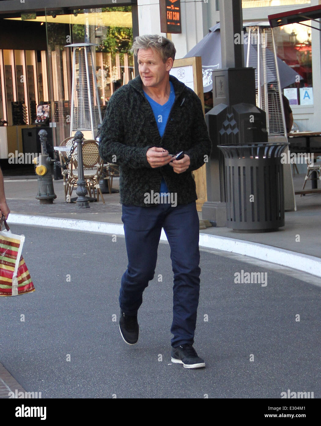 Gordon Ramsay visits his restaurant The Fat Cow at The Grove Featuring ...