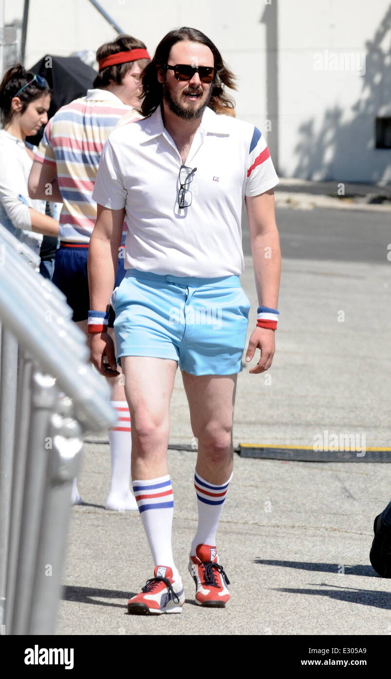 Actor Seth Rogen was spotted being goofy on the set of his movie "The ...