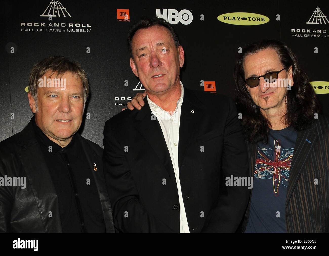 Geddy lee alex lifeson neil peart hi-res stock photography and images ...