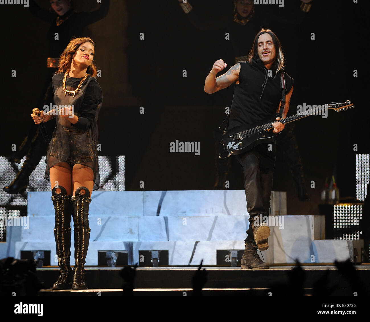 Rihanna performs during her '2013 Diamonds World Tour' at the BB&T ...