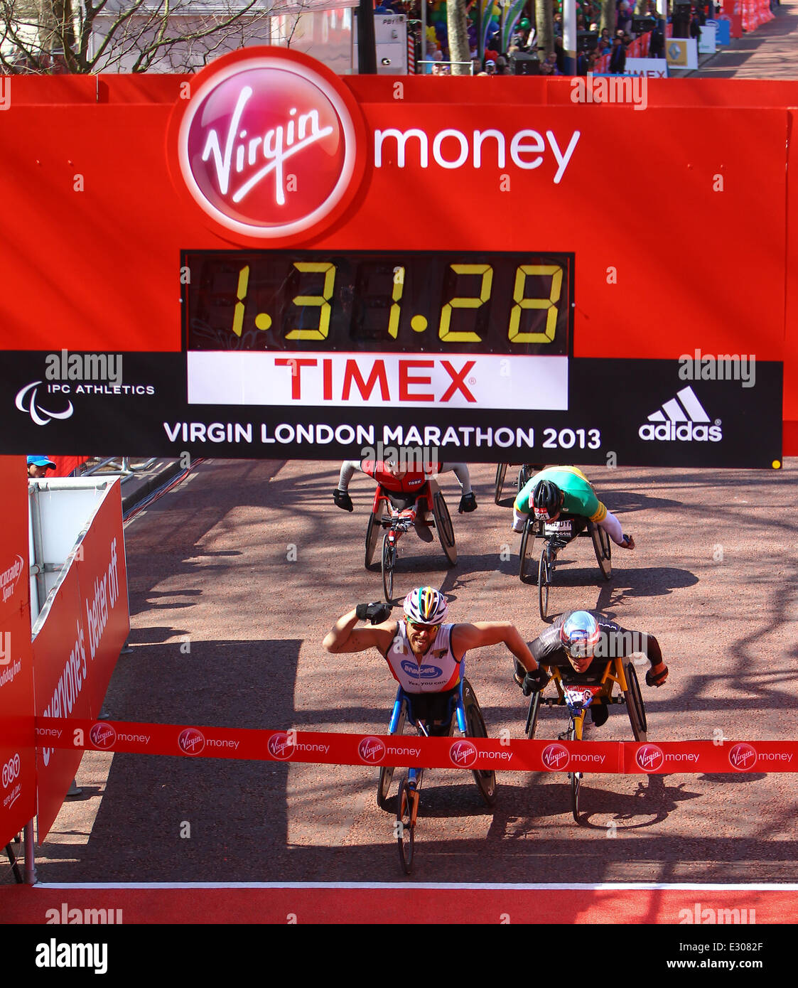The 2013 Virgin London Marathon Featuring: Kurt Fearnley,Marcel Hug ...