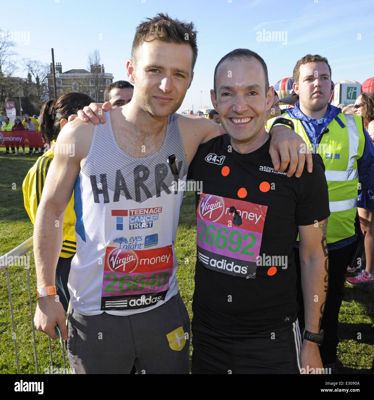 The 2013 Virgin London Marathon Featuring: Harry Judd,Jeremy Joseph ...