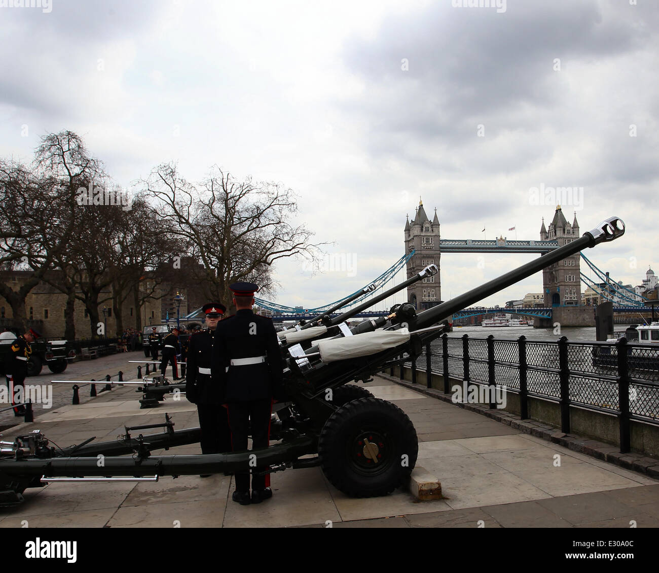 The Royal Artillery marks the Queen's birthday with a 62 gun salute at ...