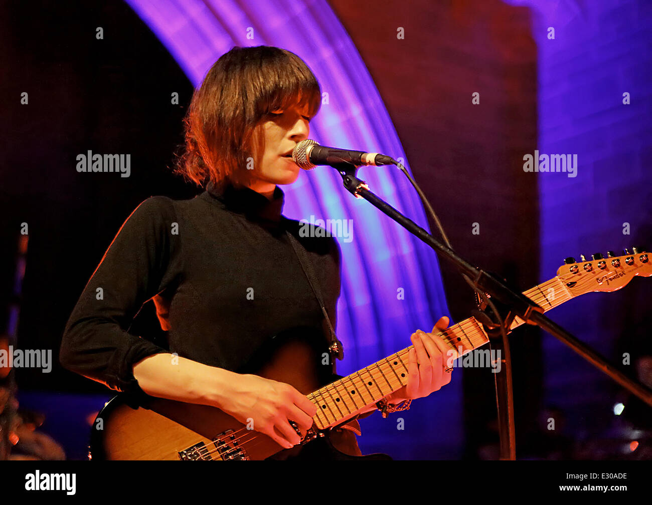 British folk band 'Daughter' performing at Liverpool Anglican Cathedral ...