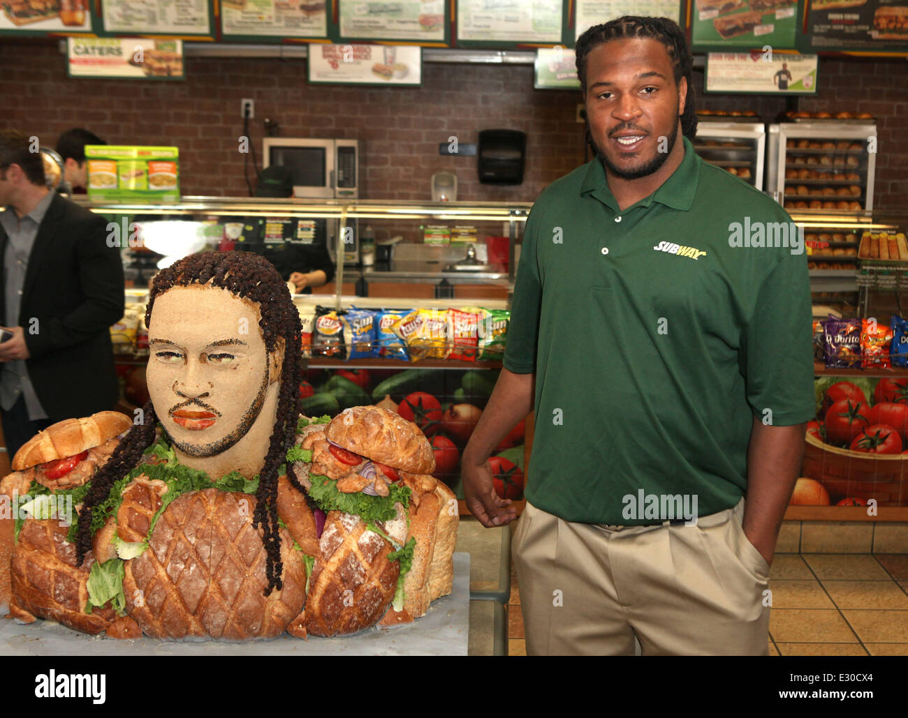 Top NFL draft prospect Jarvis Jones unveils a life size food sculpture ...