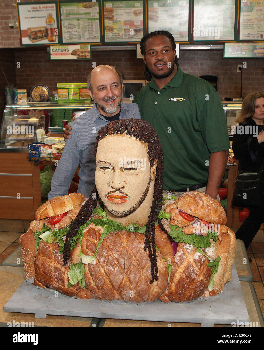 Top NFL draft prospect Jarvis Jones unveils a life size food sculpture ...