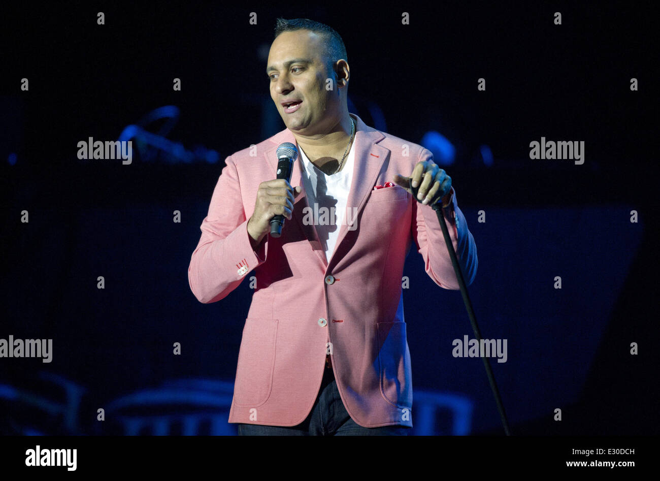 Canadian stand-up comedian Russell Peters performing to a sold out ...
