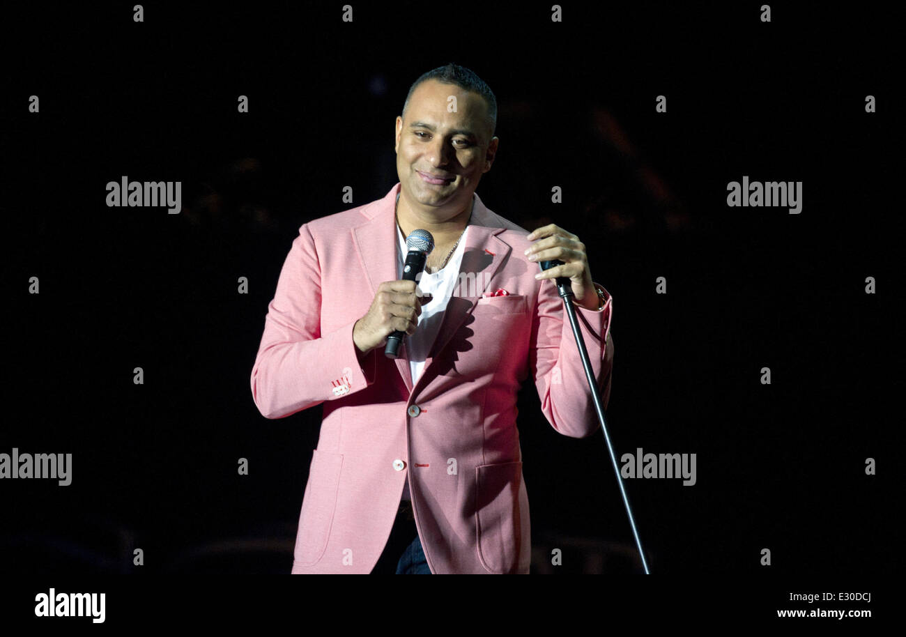 Canadian stand-up comedian Russell Peters performing to a sold out ...