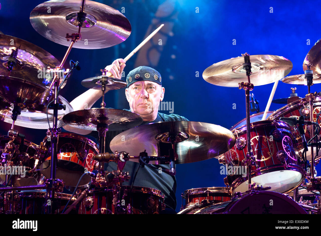 Rush performing at the Frank Erwin Center in Austin Featuring: Neil ...