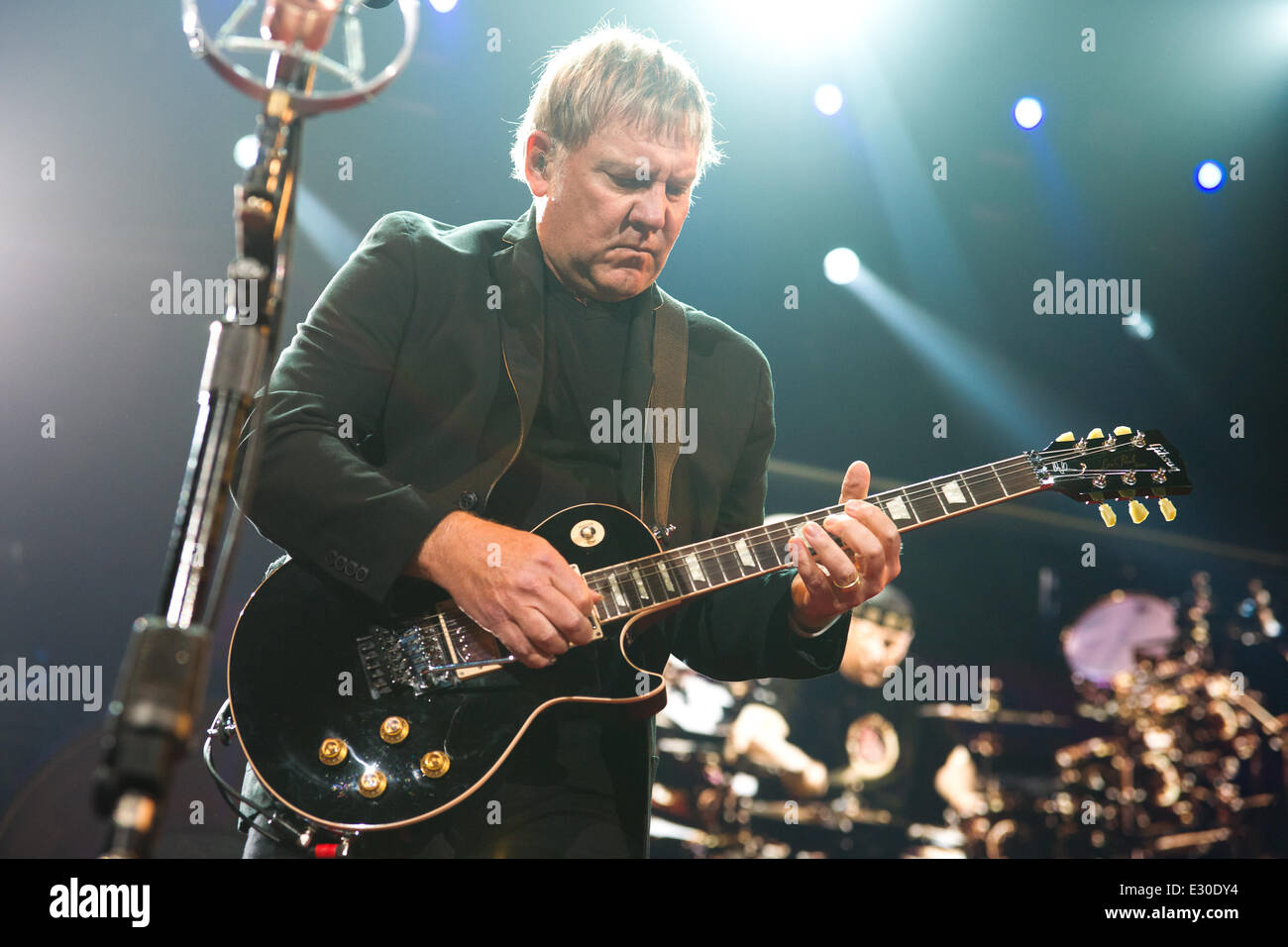 Rush performing at the Frank Erwin Center in Austin Featuring: Alex ...