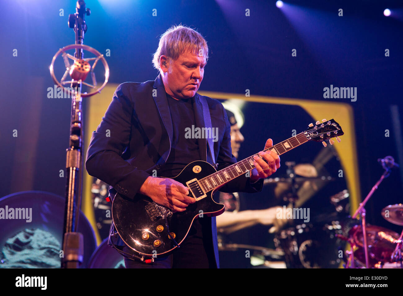 Rush performing at the Frank Erwin Center in Austin Featuring: Alex ...