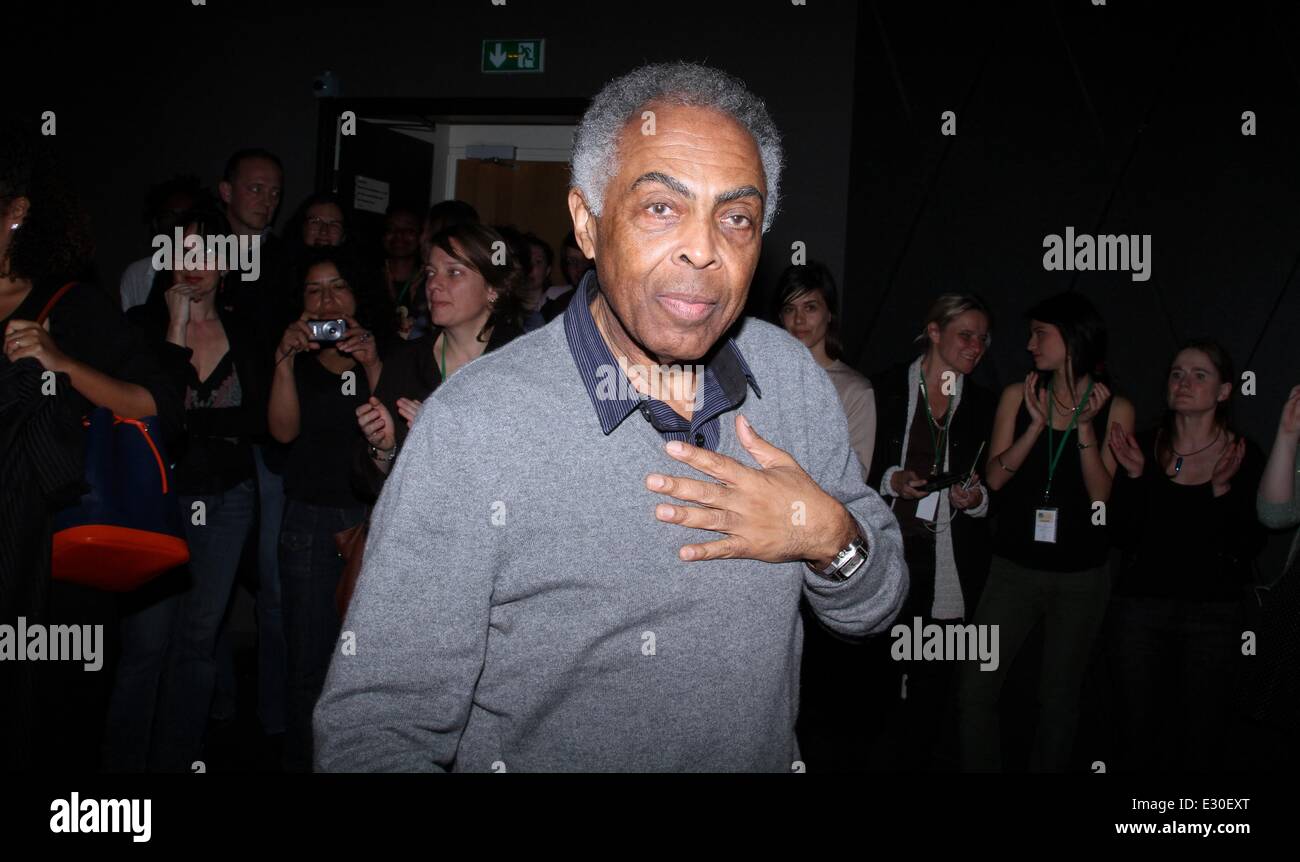 Brazilian singer Gilberto Gil attends the closing ceremony of the ...