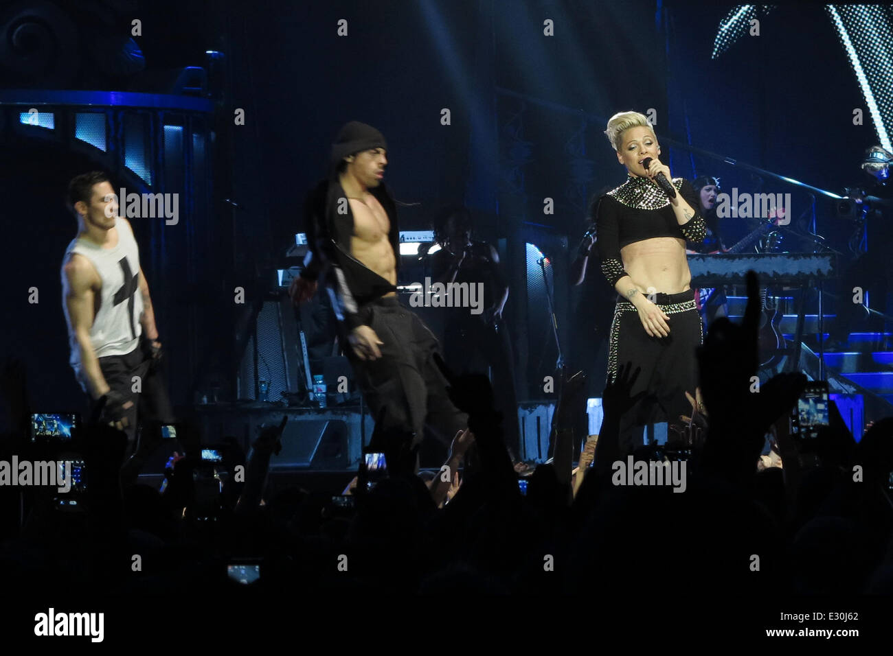 Pink performing live at The O2 Arena for her 2013 European 'Truth About ...