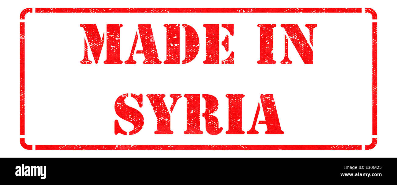 Made in Syria - Red Rubber Stamp Stock Photo - Alamy