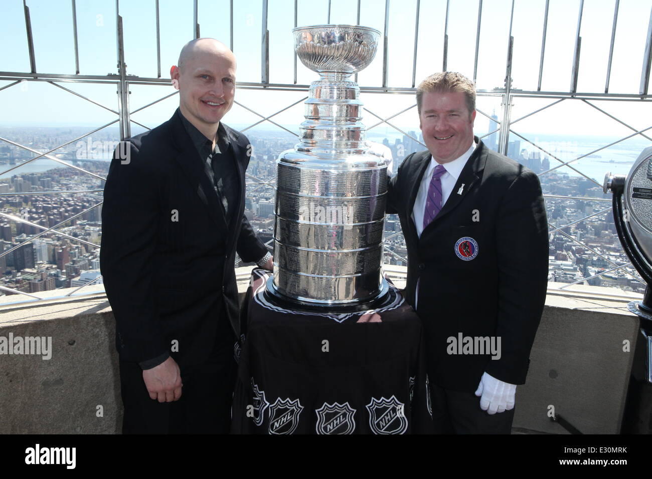 Hockey Hall of Fame Alumni Adam Graves and Mike Bolt attends a photo ...