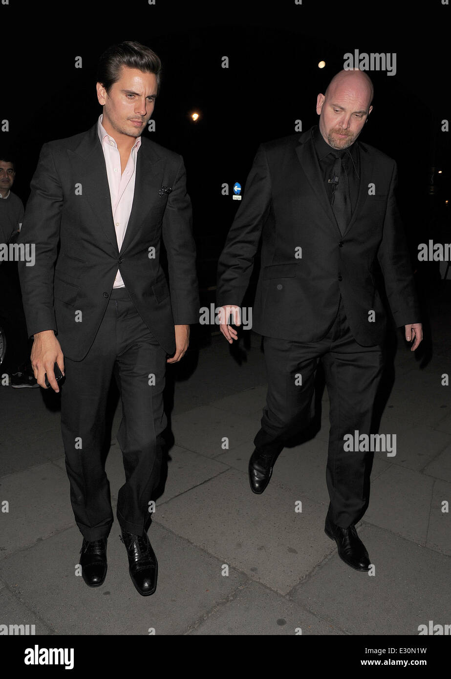 Scott Disick enjoys a night out with friends in London. The group ...