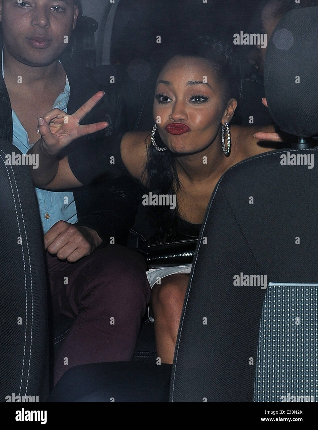 Little Mix singer Leigh-Anne Pinnock arrives at Anaya nightclub to ...