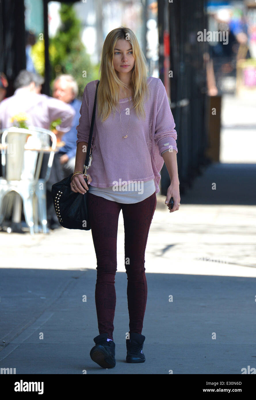 Australian model Jessica Hart seen out and about in the East Village ...