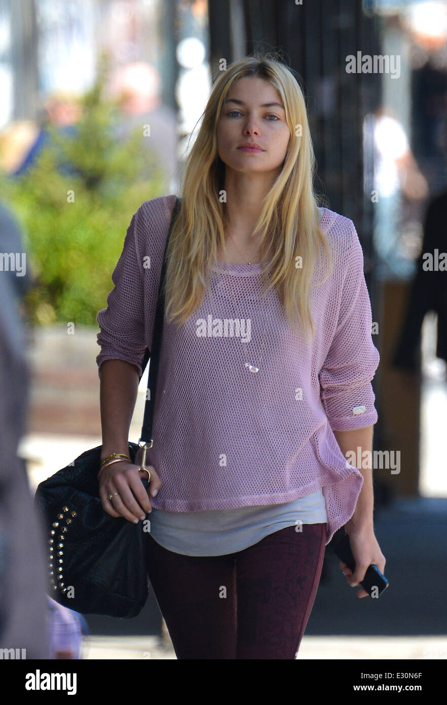 Australian model Jessica Hart seen out and about in the East Village ...