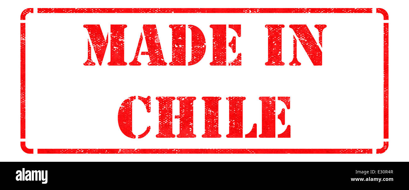 Made in Chile - Red Rubber Stamp Stock Photo - Alamy