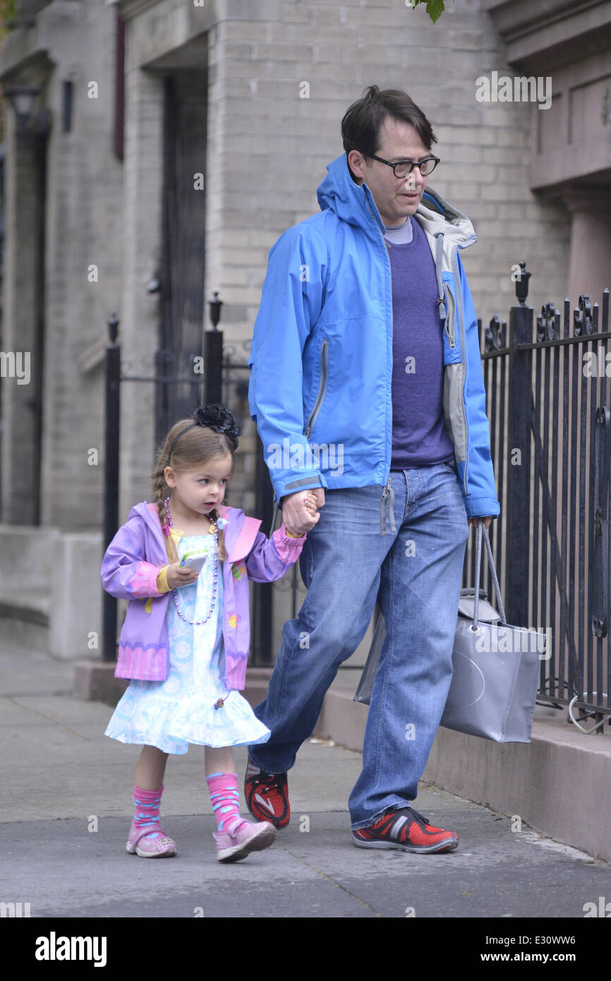 Sarah Jessica Parker and her husband Matthew Broderick walk their ...