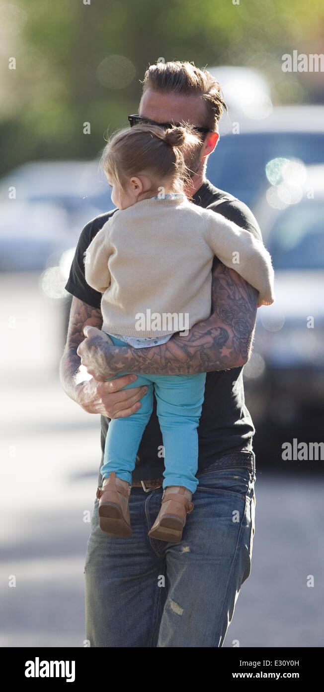 David Beckham takes his children to school Featuring: David Beckham ...