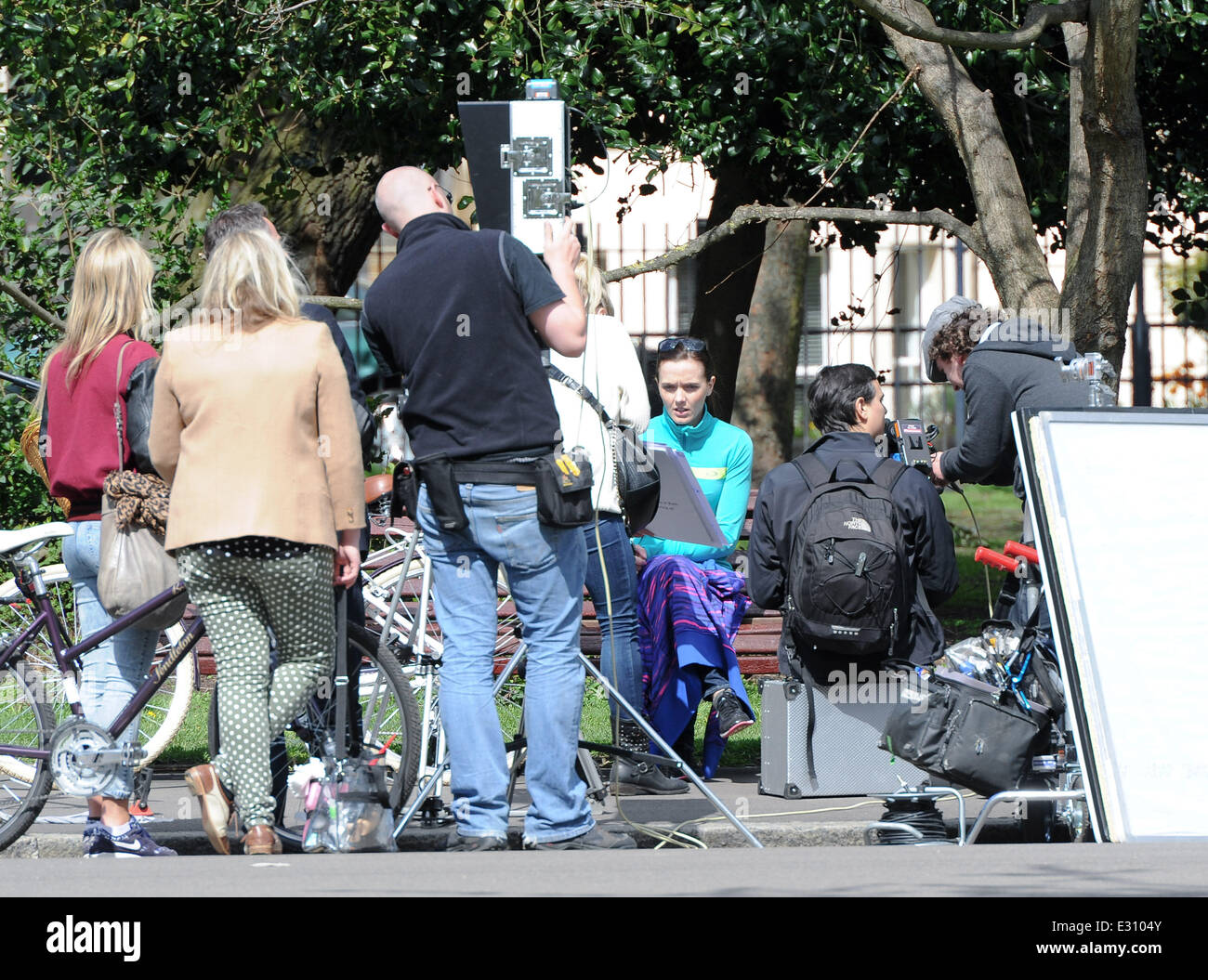 Olympic champion Victoria Pendleton CBE seen riding her bike whilst ...