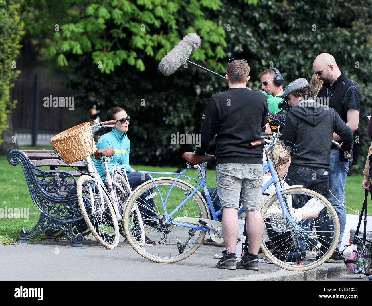 Olympic champion Victoria Pendleton CBE seen riding her bike whilst ...