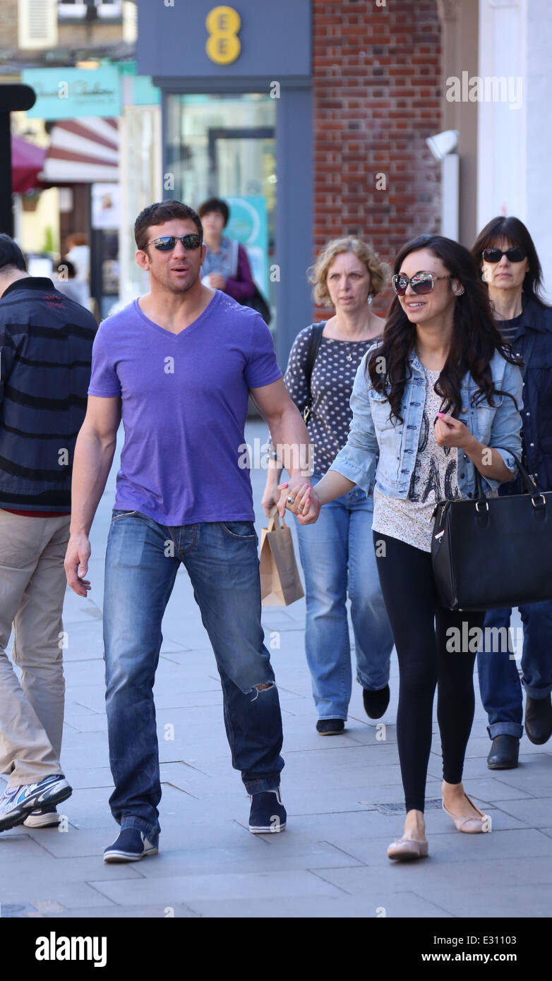 Alex Reid and his new girlfriend Nikki Manashe out and about in north ...