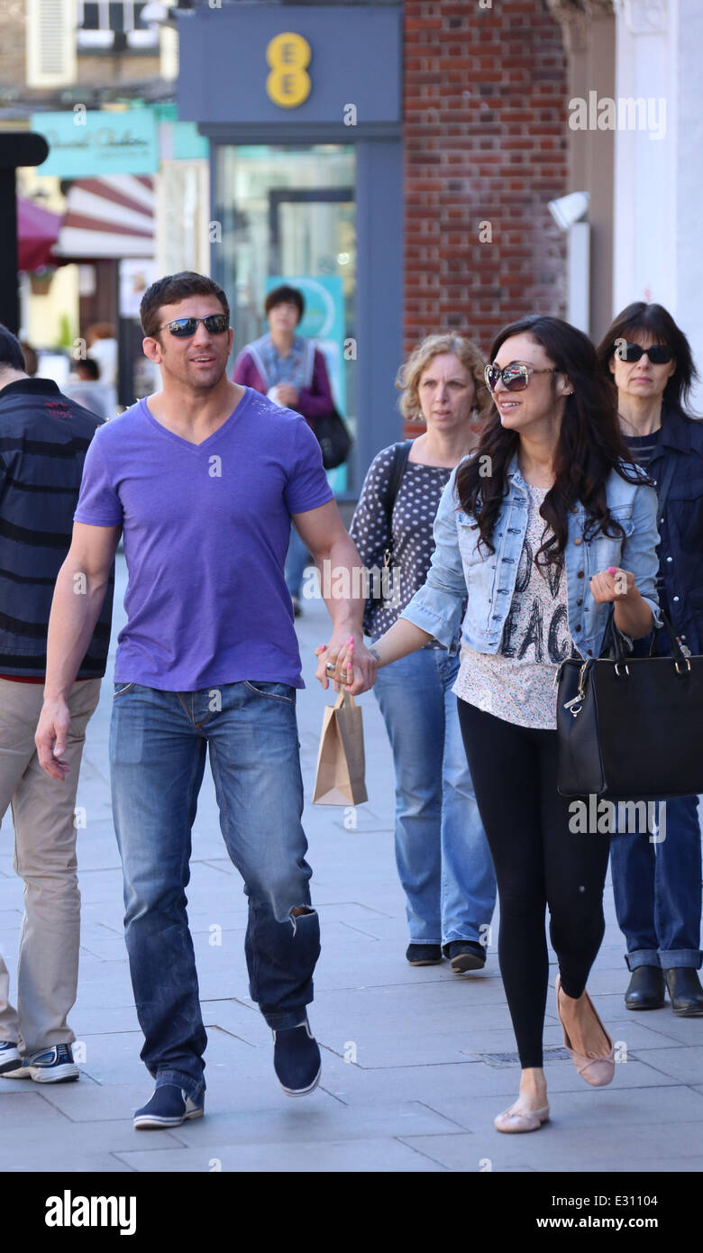 Alex Reid and his new girlfriend Nikki Manashe out and about in north ...