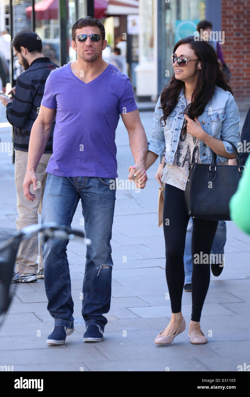 Alex Reid and his new girlfriend Nikki Manashe out and about in north ...
