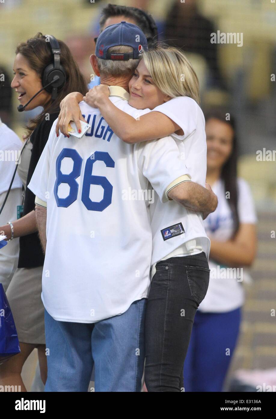 Celebrities at the LA Dodgers vs Colorado Rockies baseball game at ...