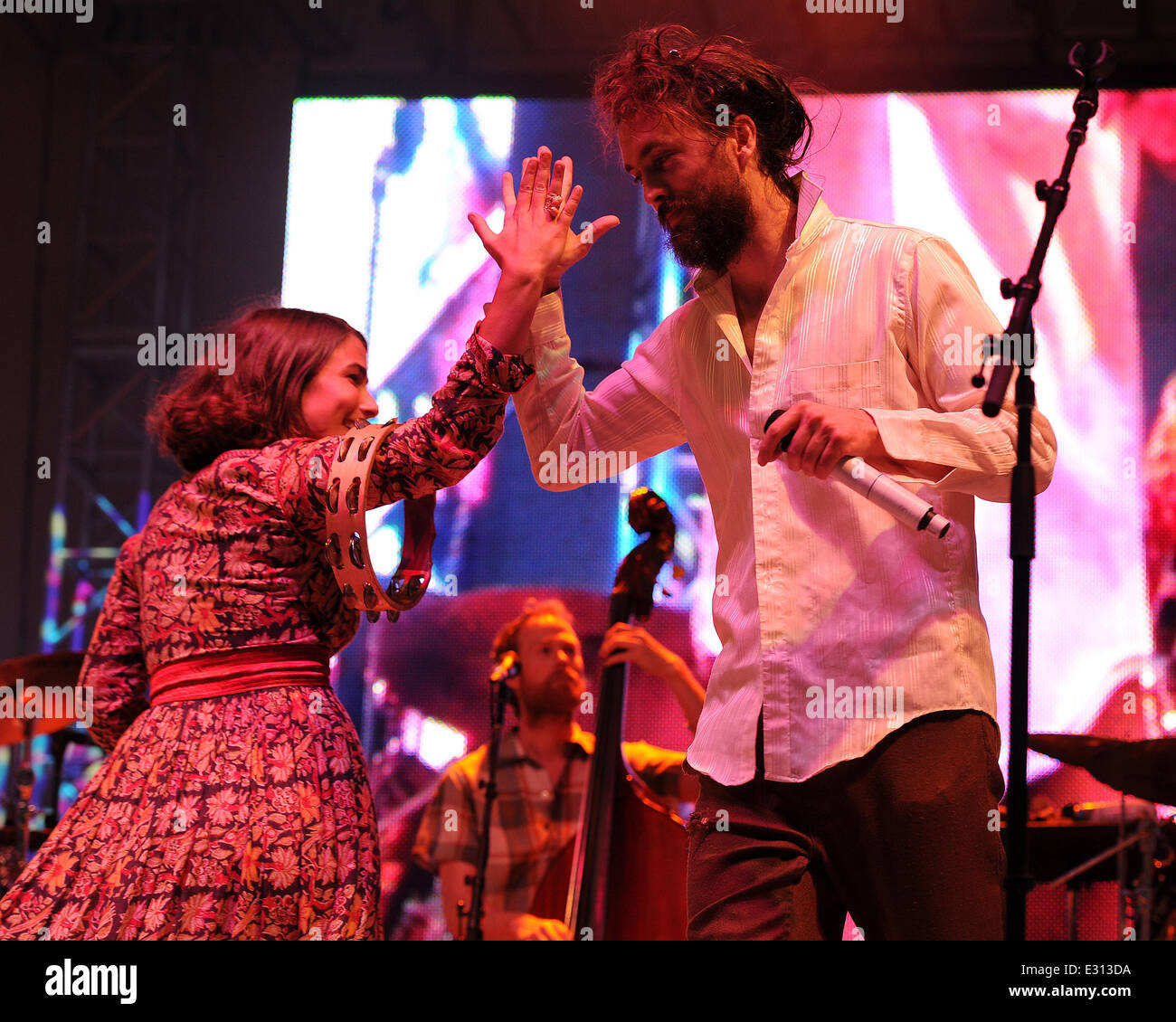 Edward Sharpe and The Magnetic Zeros performing at SunFest Music and ...