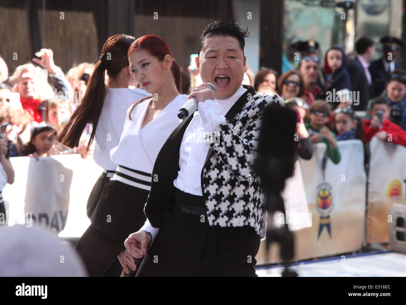 South Korean rapper PSY performing live at Rockefeller Center as part ...