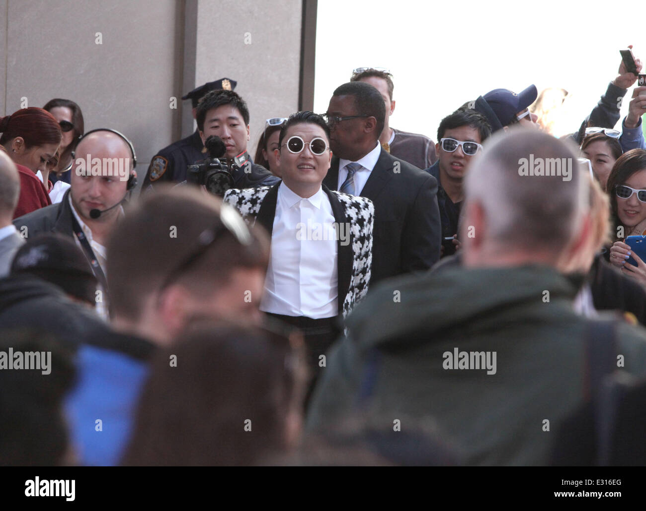 South Korean rapper PSY performing live at Rockefeller Center as part ...