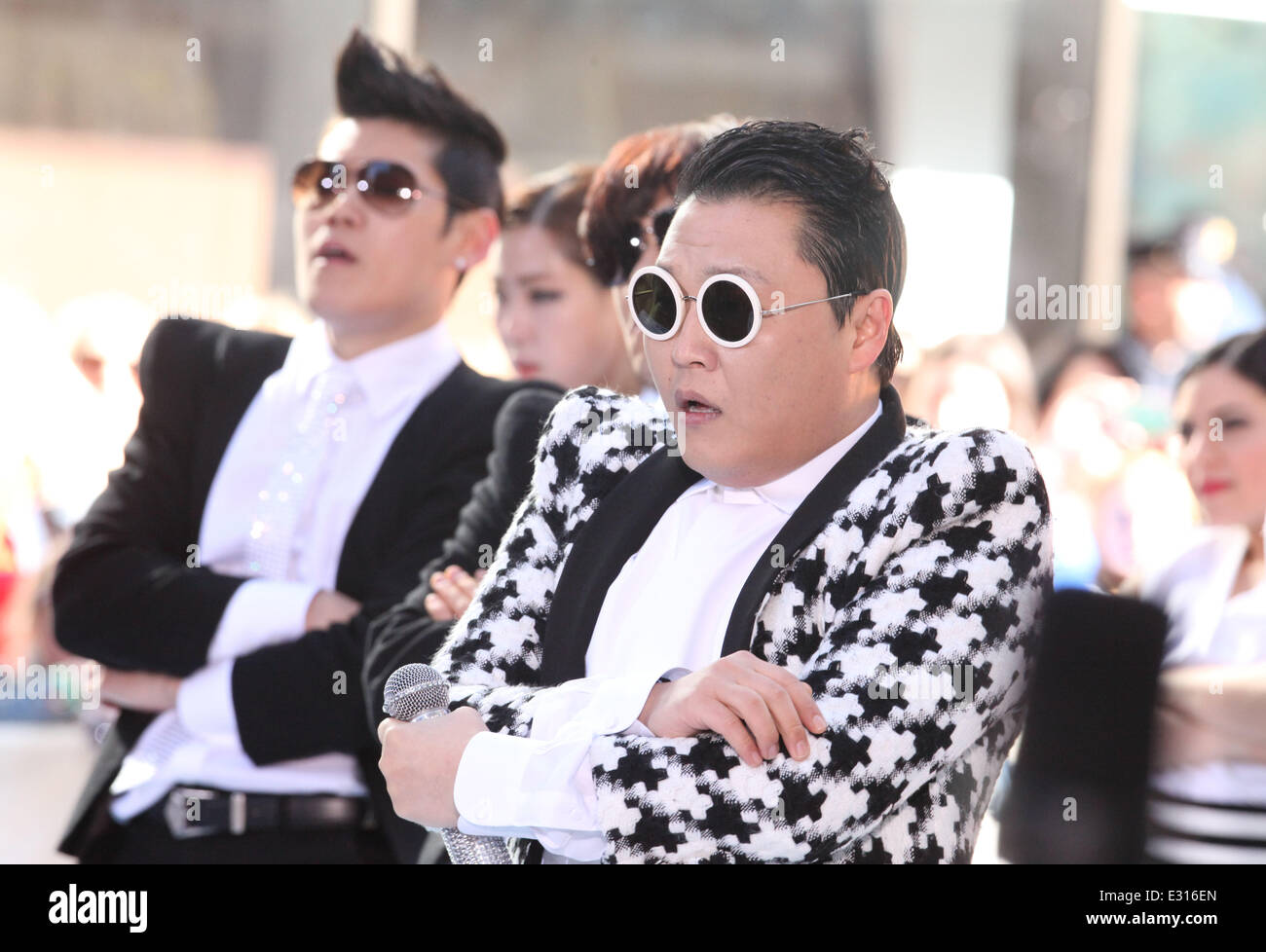 South Korean rapper PSY performing live at Rockefeller Center as part ...