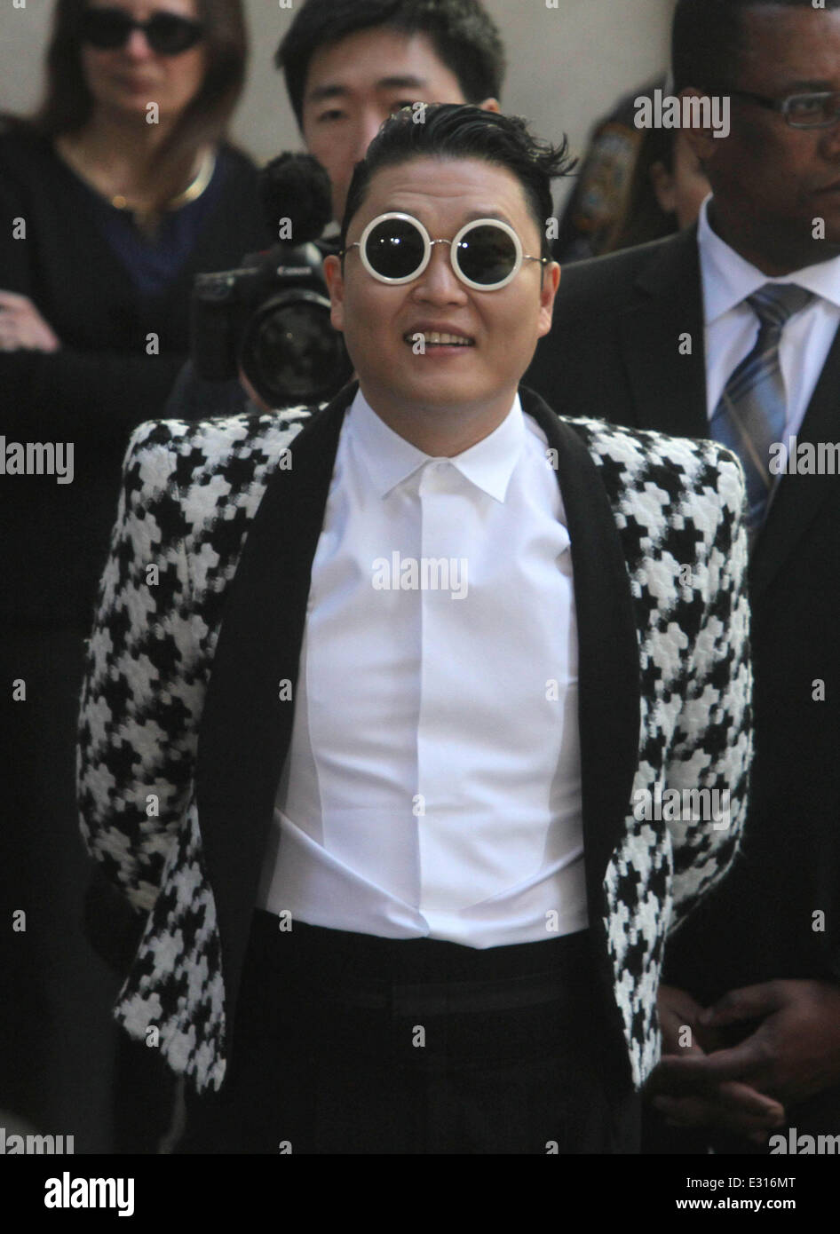 South Korean rapper PSY performing live at Rockefeller Center as part ...