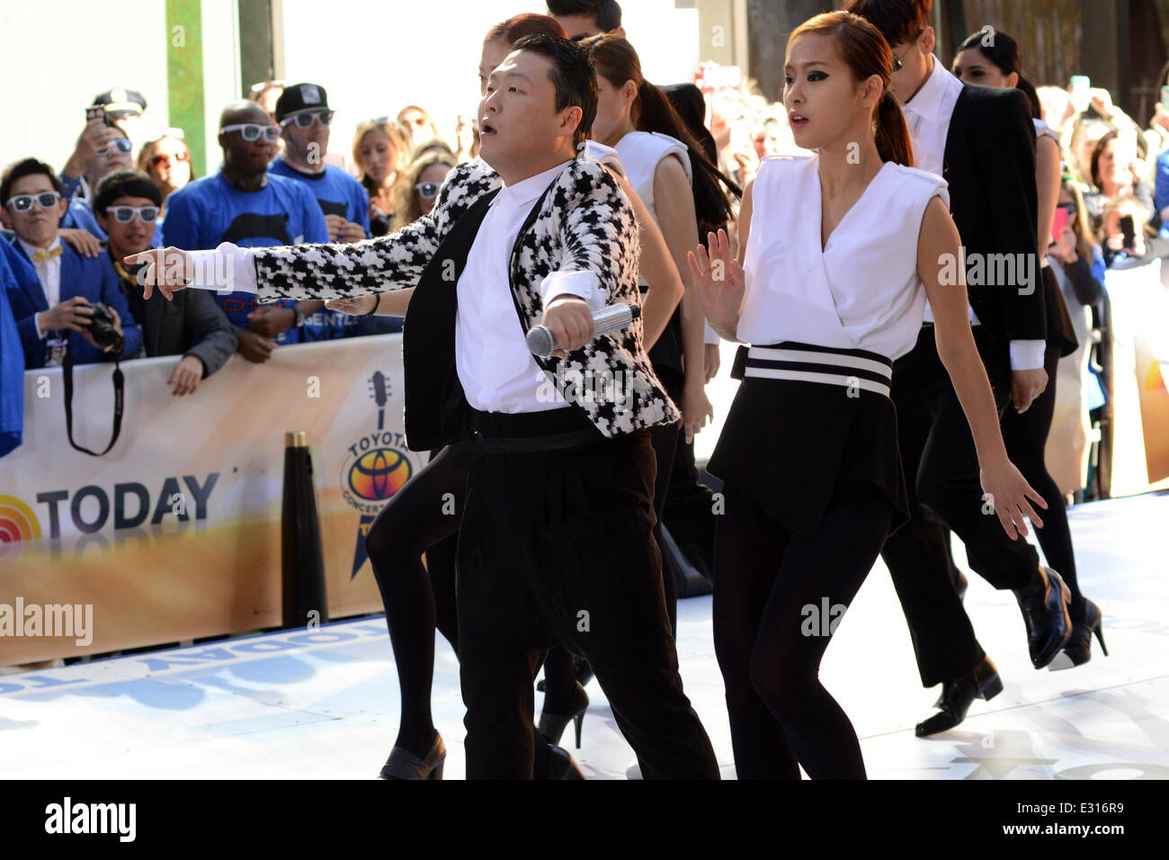 South Korean rapper PSY performing live at Rockefeller Center as part ...