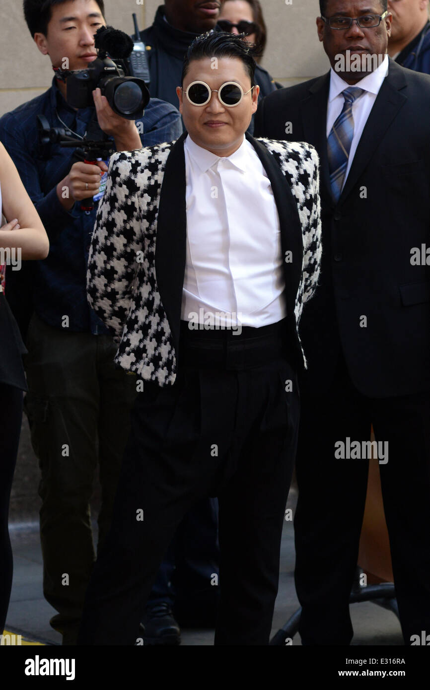 South Korean rapper PSY performing live at Rockefeller Center as part ...