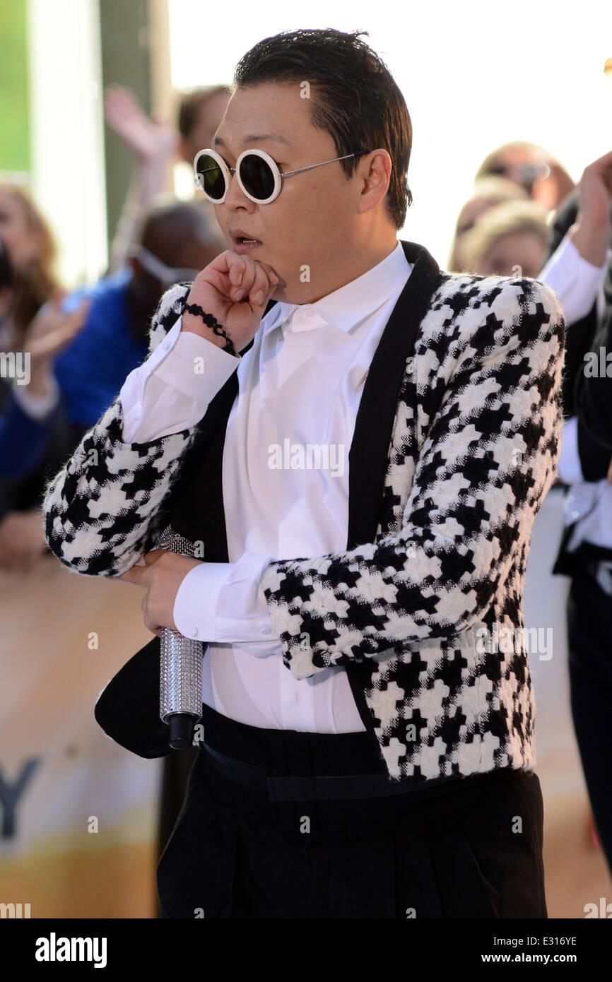 South Korean rapper PSY performing live at Rockefeller Center as part ...