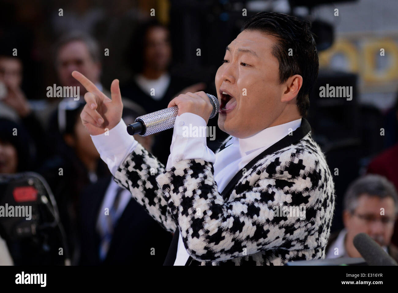 South Korean rapper PSY performing live at Rockefeller Center as part ...
