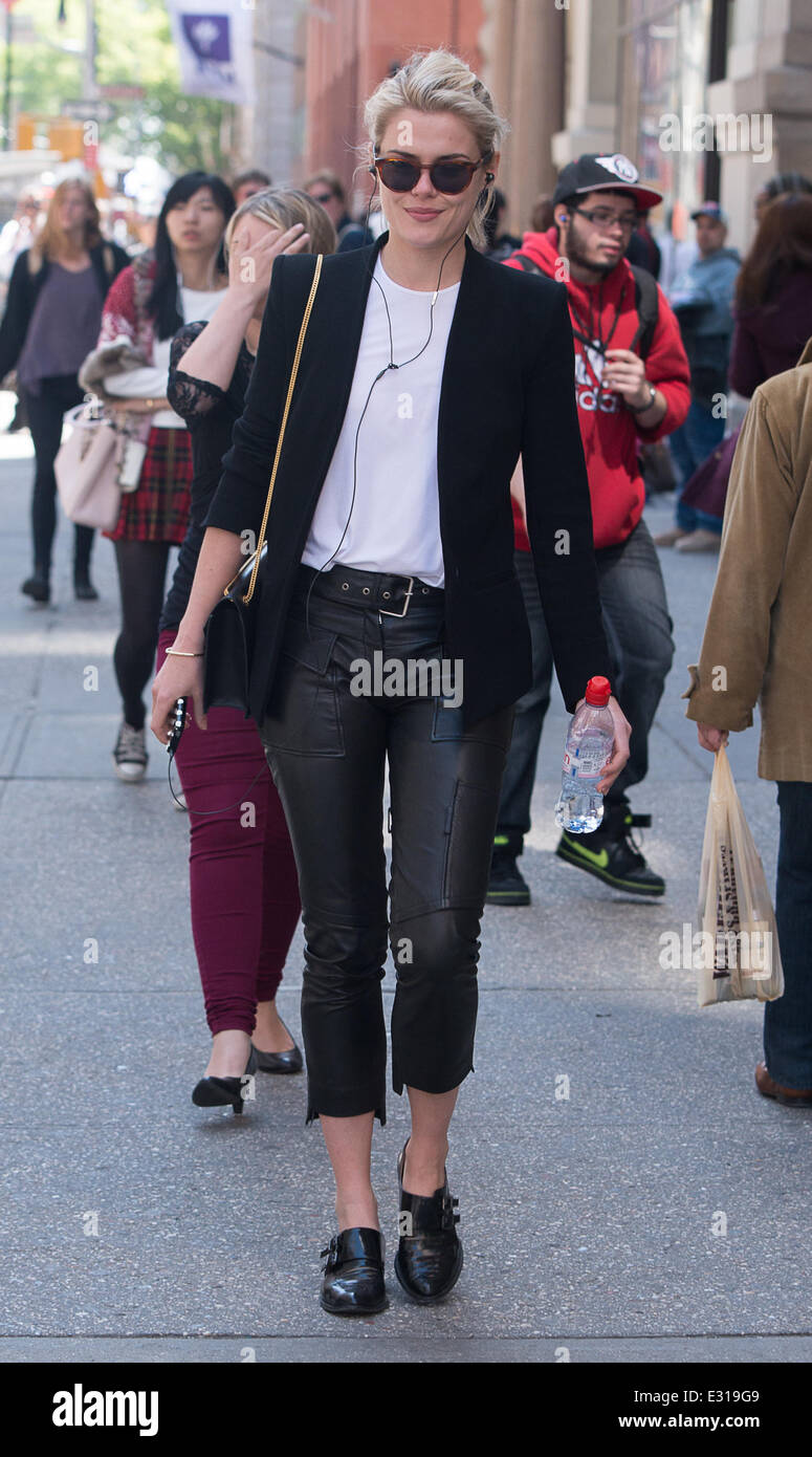 Australian actress and model Rachael Taylor walking in the West Village ...